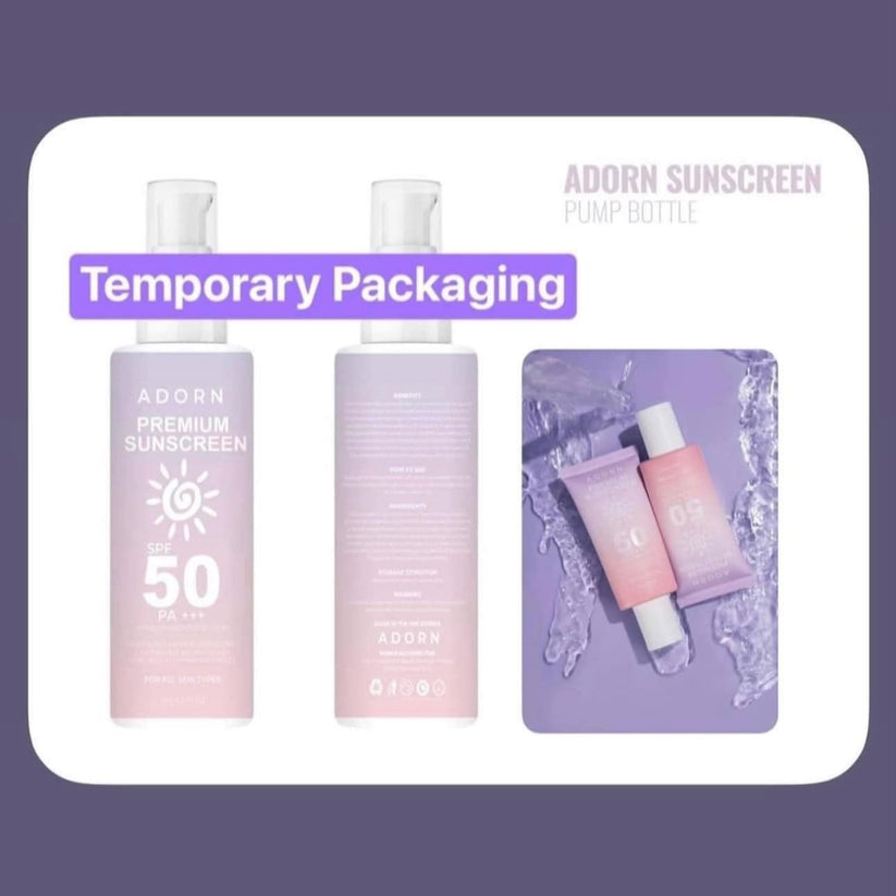 Adorn Premium Sunscreen SPF50 PA+++ UVA/UVB Broad Spectrum 50g | Love ...