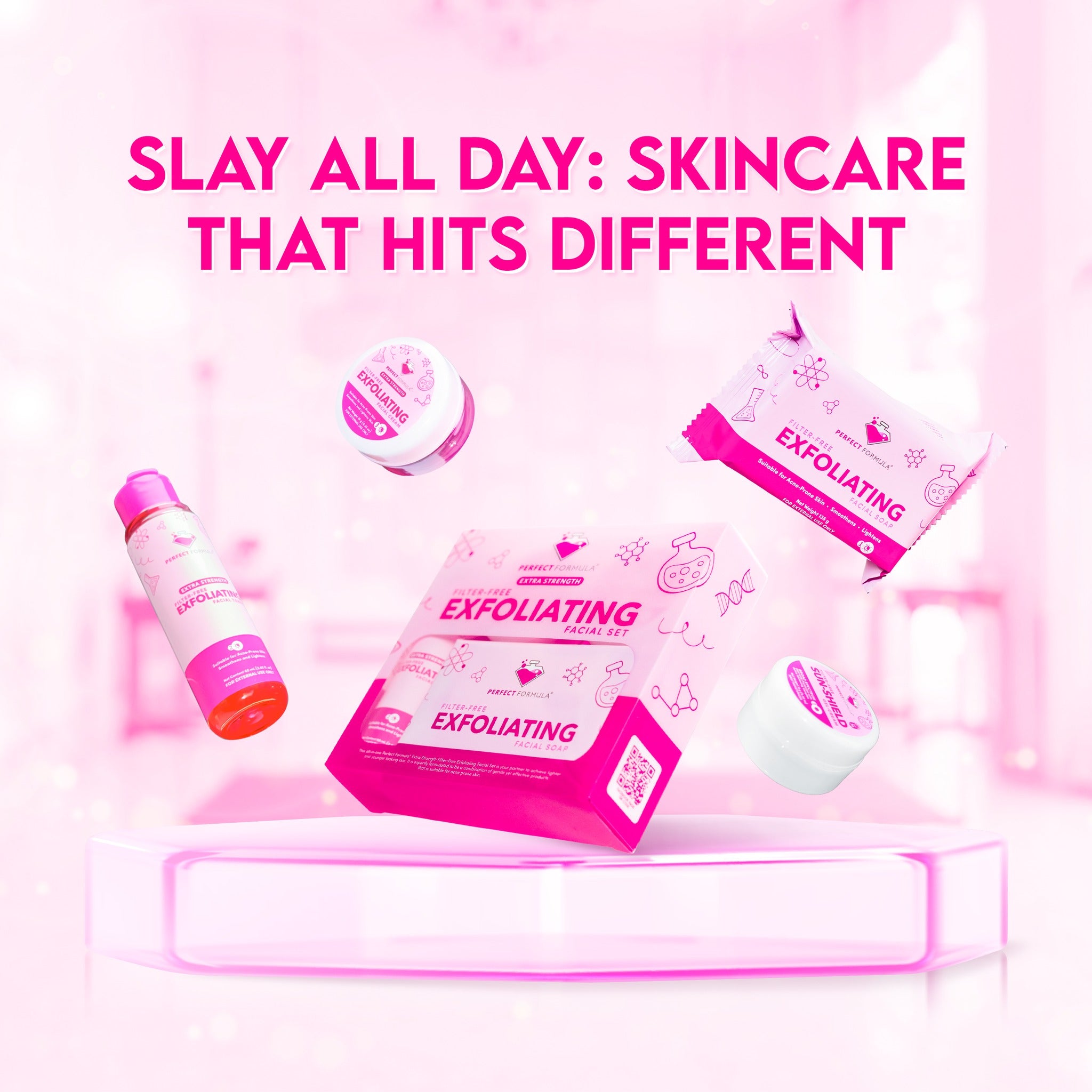 PERFECT FORMULA Filter-Free Exfoliating Facial Set (Extra Strength ...