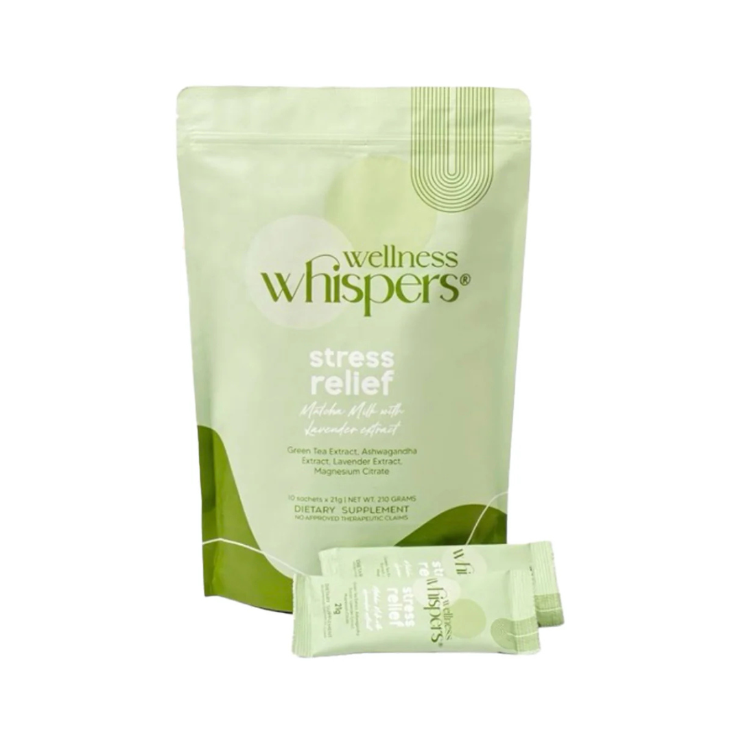 WELLNESS WHISPERS Stress Relief (Matcha Milk) - 10 Sachets | Love Rys ...