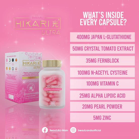 Hikari ULTRA Premium Japan Glutathione w/ Oral Sunblock Technology ...